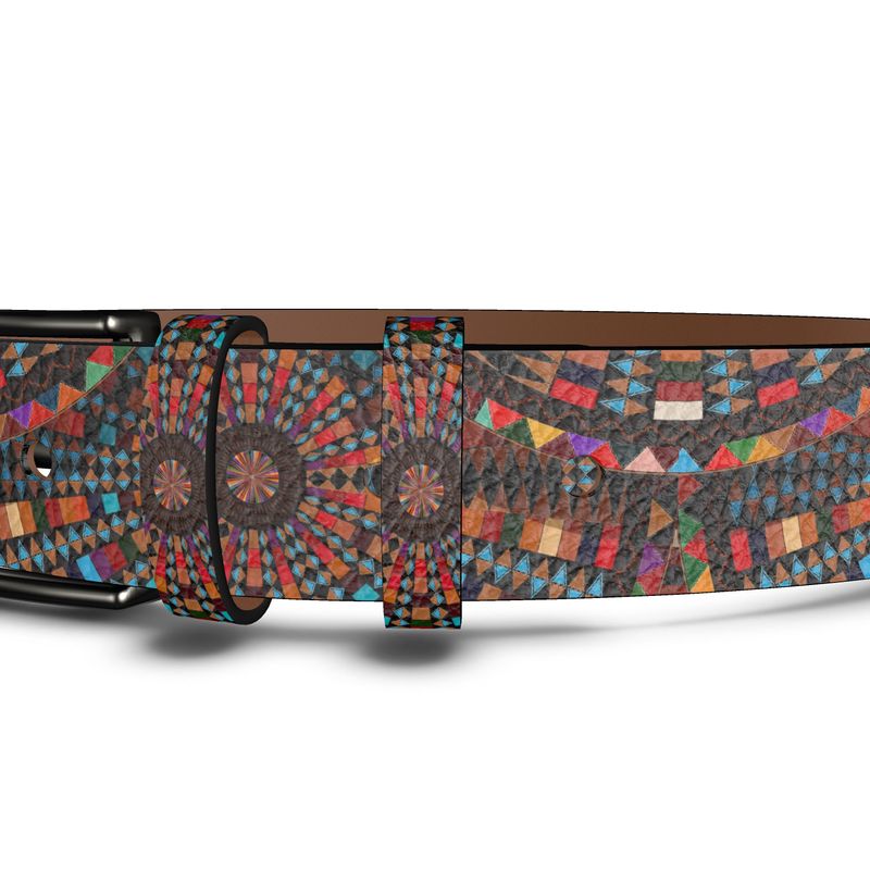 Sacred Baskets - Limited Edition Leather Belt – Abenaki to Zuni