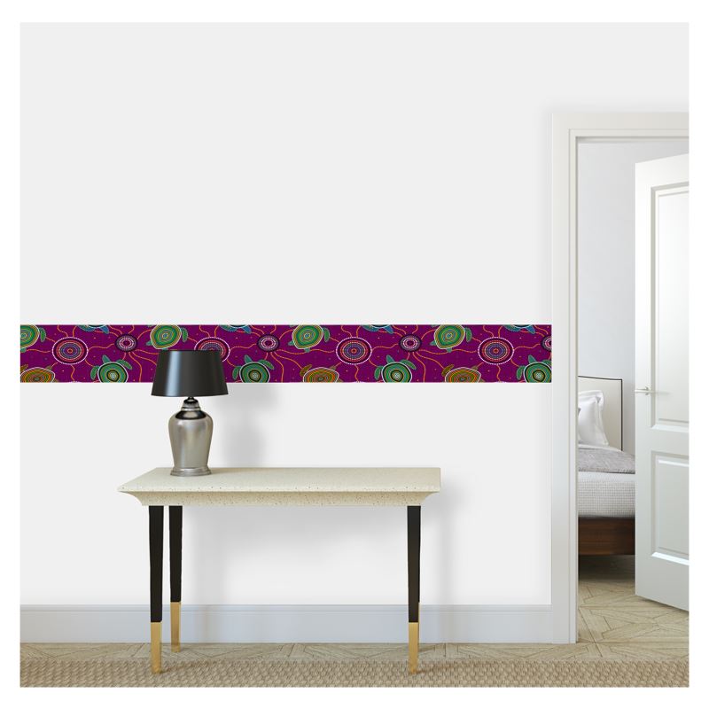 Beadwork Turtle Island - Elderberry Seas - Designer Wallpaper Border ...