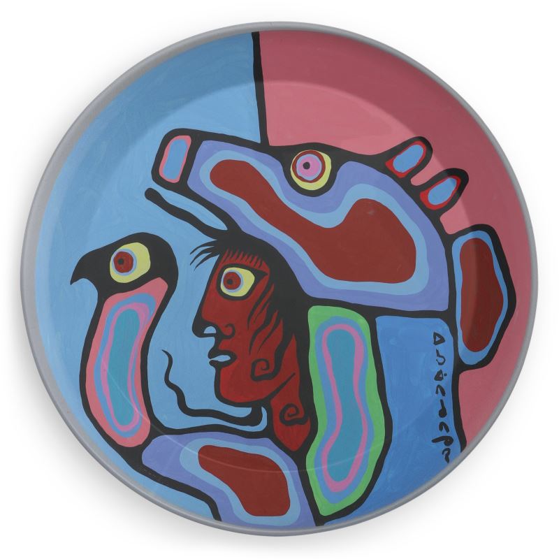 Party Plates - Norval Morrisseau's "Shaman With Bear Headdress ...