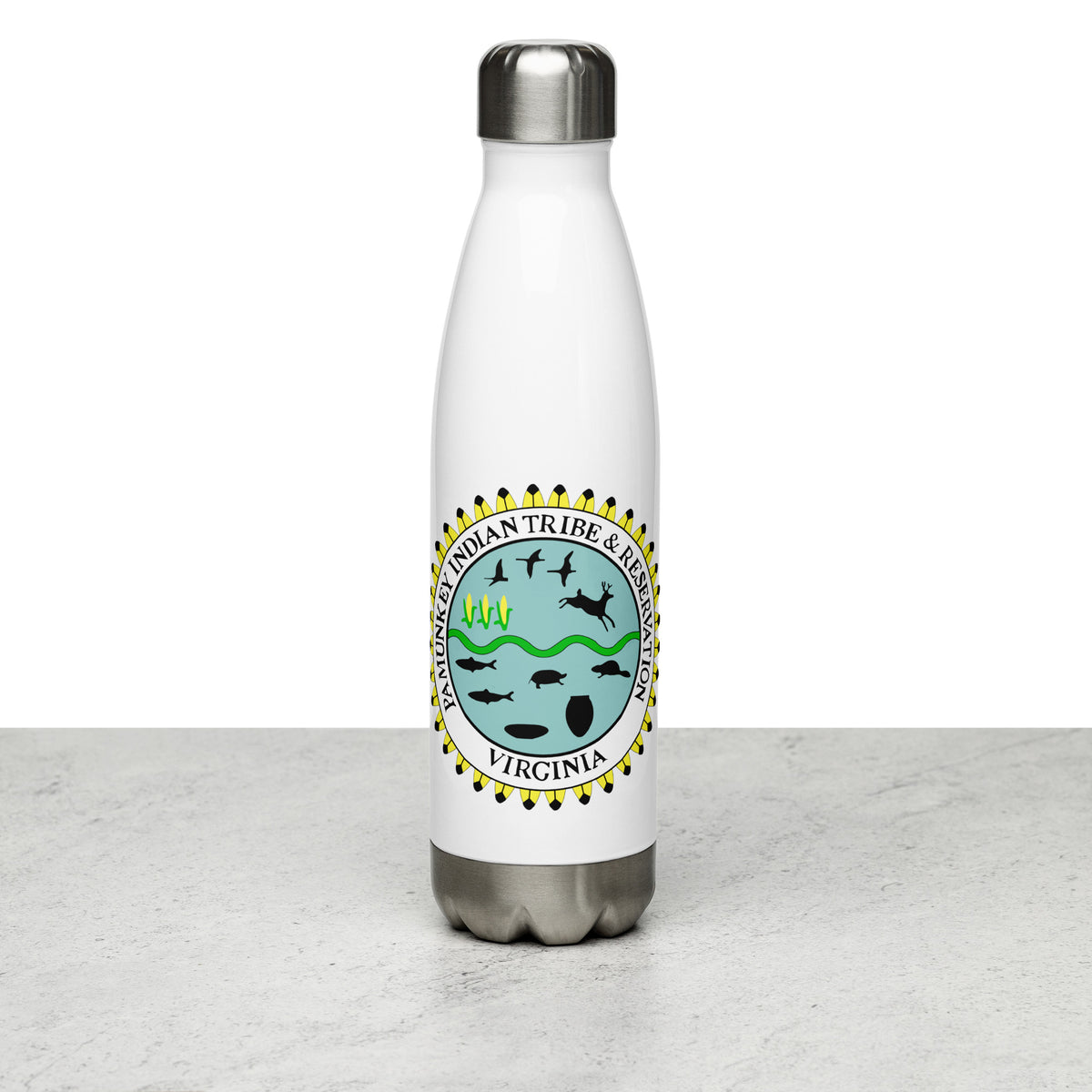 Pamunkey Tribe Stainless Steel Water Bottle – Abenaki to Zuni